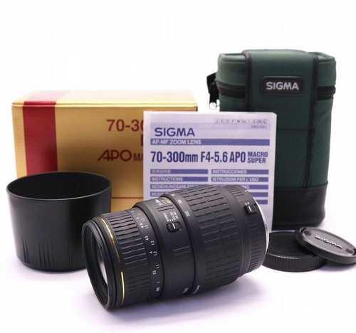 Sigma AF 70-300mm f/4-5.6 APO Macro Super for Canon EF в упаковке