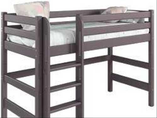 Кровать Соня вариант 5 полувысокая с прямой лестни