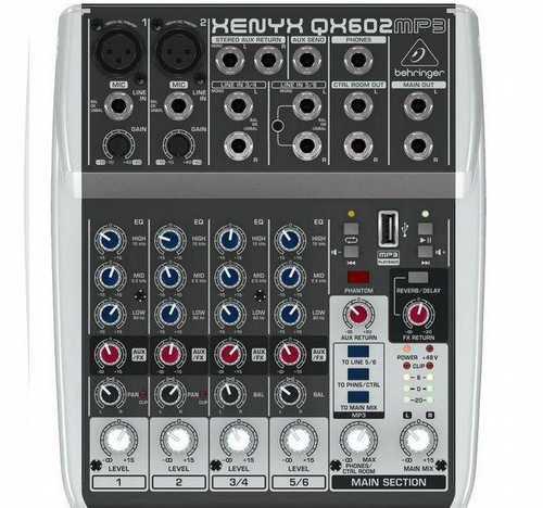 Микшерный пульт behringer xenyx QX602 mp3