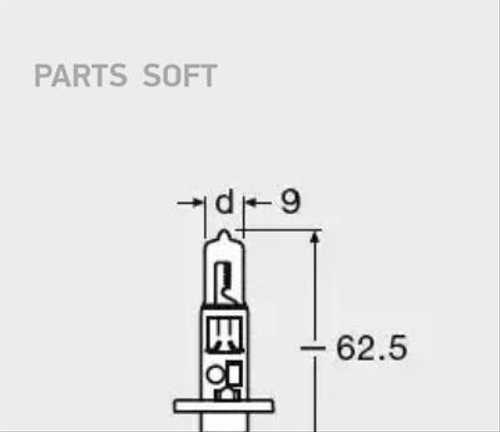 Osram 64150 Лампа головного света H1 галоген 3200К