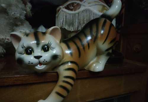Большой керамический кот фигурка