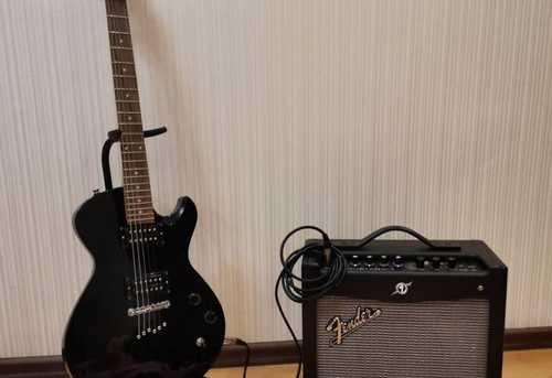 Электрогитара Cort и комбо fender mustang I