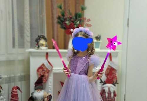Детское нарядное платье на прокат,размер рост 122