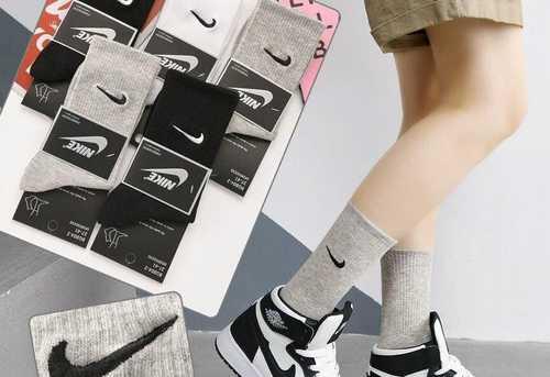 Длинные женские носки Nike 10 пар 3 цвета