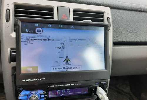 Авто магнитола DVD usb с выдвижным экраном