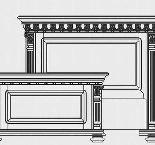 Кровать 90 "Венеция Люкс" 364 Орех Sim