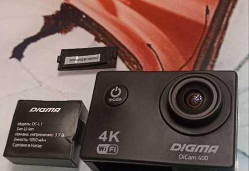 Экшн видеокамера Digma DiCam 400 черный