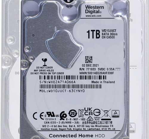 HDD 2.5" 1Tb Western Digital AV-25 WD10juct