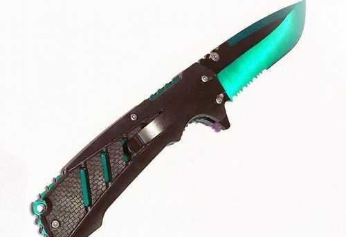 Складной нож с зелёным лезвием Мастер Клинок