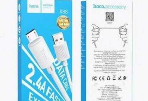 Кабель оптом. USB hoco X88, microusb, 2.4А, 1 м