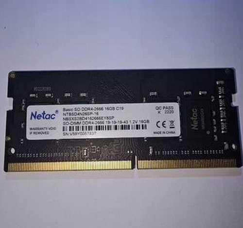 Оперативная память Netac DDR4 SO-dimm 16Gb