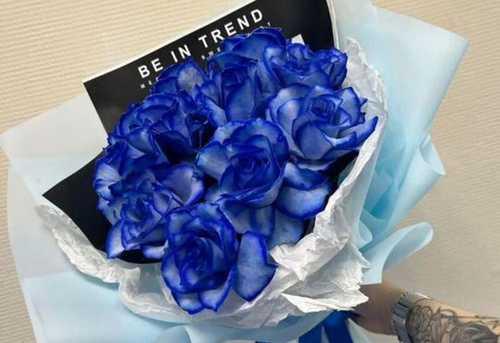 Синие розы. Букет Экслюзивные Синие розы. Цветы