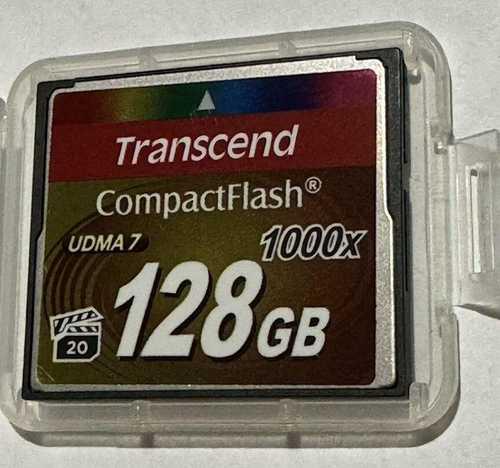 Карта памяти Transcend 128 Gb 1000x Compact Flash