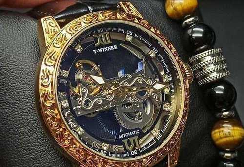 Оригинальные мужские часы Winner скелетоны