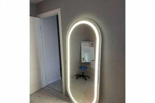 Гримерное зеркало LED овальное настенное