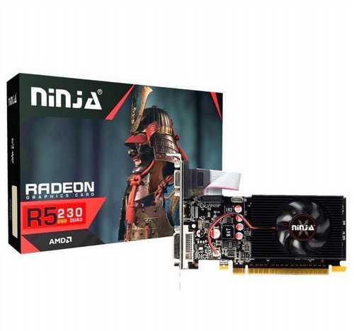 Видеокарта Ninja (Sinotex) Ninja R5 230 (120SP) 2GB gddr3 64bit DVI hdmi RTL (AKR523023F) (728020)