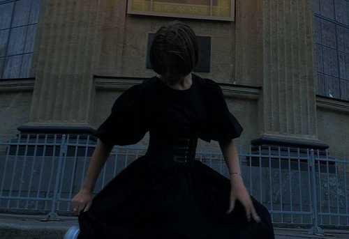 Черное готическое платье