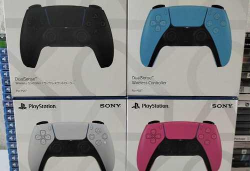 Новый Геймпад Dualsense PS5 White Black Blue Pink