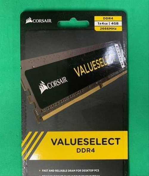 DDR4 2666 4GB Corsair Valueselect, NEW нал/безнал
