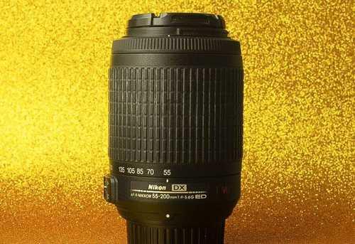 Объектив Nikon AF-S 55-200mm f4.-5.6G VR