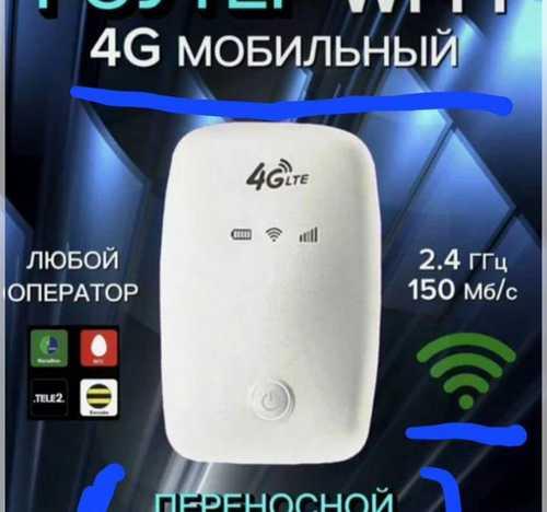 Wi-Fi роутер Карманный 4G LTE