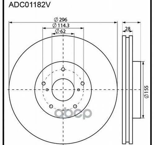 Диск тормозной перед Allied Nippon 321