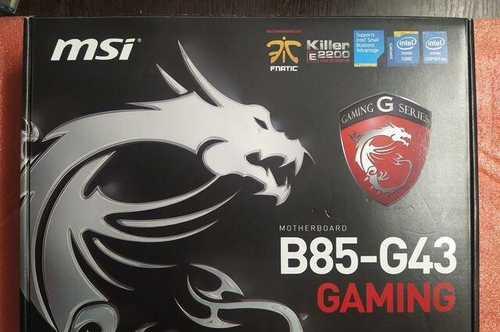 MSI B85-G43 gaming LGA 1150 ATX с гарантией