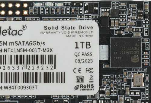 SSD накопитель netac N5M 1тб, msata, msata, msata