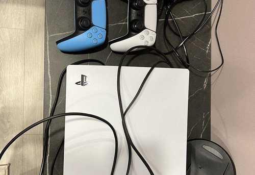 Sony playstation 5 ps5 с дисководом 2 джойстика