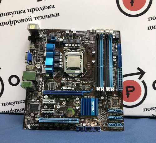 Материнская плата Asus P7H55-M + i5-750