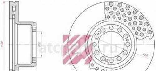 Диск тормозной skrb 9022 430х45х130 22,5" SAF