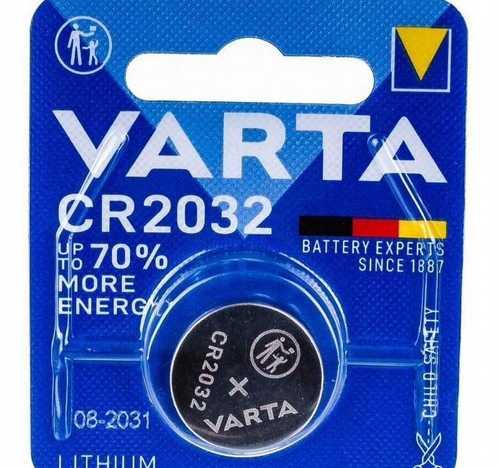 Батарейка Varta electronics CR2032 BL1 Lithium 3V