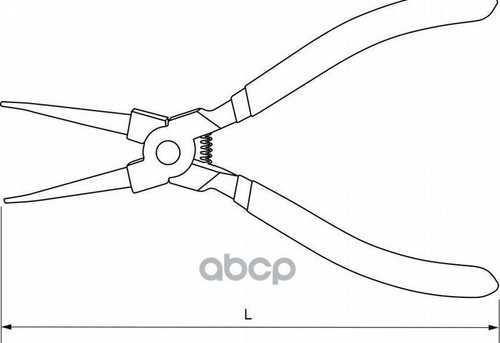 Щипцы для стопорных колец «прямой сжим», 180 мм