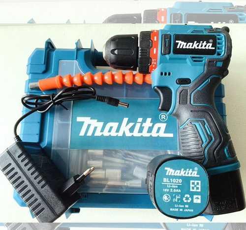 Шуруповёрт 18 вольт с набором Makita бесщеточный