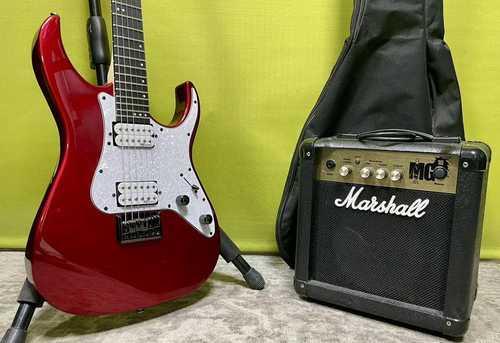 Электрогитара Schecter с комбиком Marshall