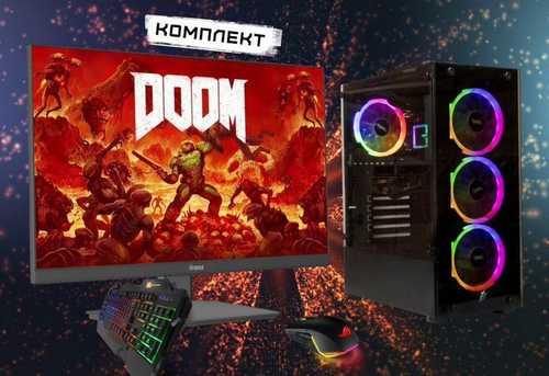 Игровой пк i5-12400F rх 6600 + Doom