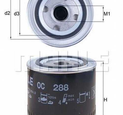 Фильтр масляный knecht OC288