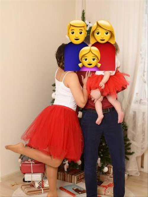 Юбки из фатина на маму и дочь