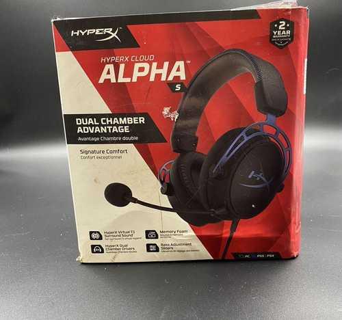 Игровые наушники HyperX Cloud Alpha S Blue