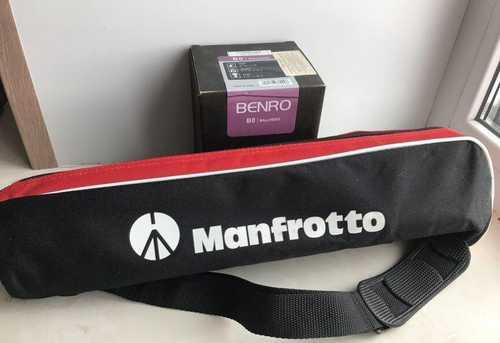 Фото штатив Manfrotto с шаровой головкой benro B0