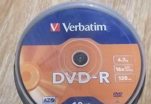 DVD-R диски Verbatim 16x 10 шт