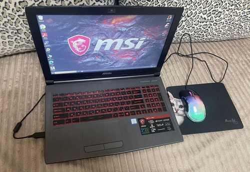 Игровой ноутбук MSI gv-62 gtx1050,i5 7300