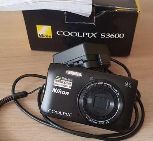 Компактный фотоаппарат nikon S3600