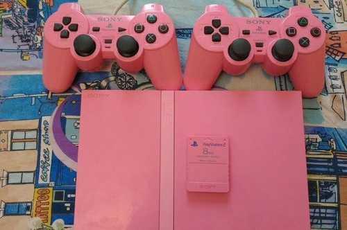 Sony PlayStation 2 pink + 12 дисков
