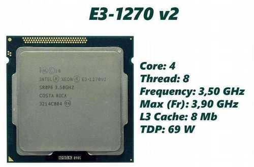 Xeon E3-1270v2 4/8 3,5G-3,9G L3 8Mb 69w 1155