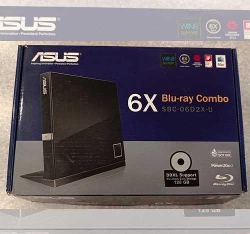 Привод внеш. BD-ROM asus SBC-06D2X-U