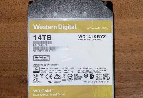 Жёсткий диск 14Tb sata-III WD Gold (WD141kryz)