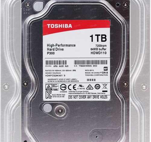 Жесткий диск toshiba p300 1 тб