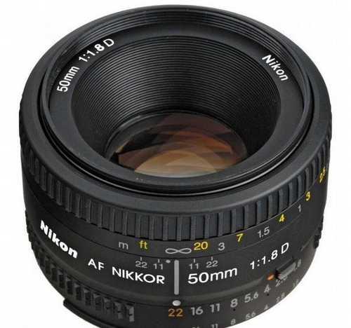 Объектив Nikon AF nikkor 50mm f/1.8D, чёрный