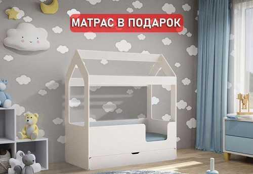 Детская кровать с матрасом в подарок "Домик-2"